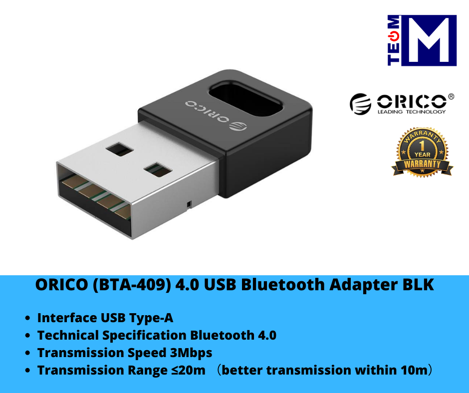 ORICO (BTA-409) 4.0 USB Bluetooth Adapter BLK