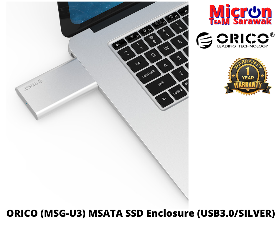 ORICO (MSG-U3) MSATA SSD Enclosure (USB3.0/SILVER) ORICO (MSG-U3) MSATA SSD Enclosure (USB3.0/SILVER)