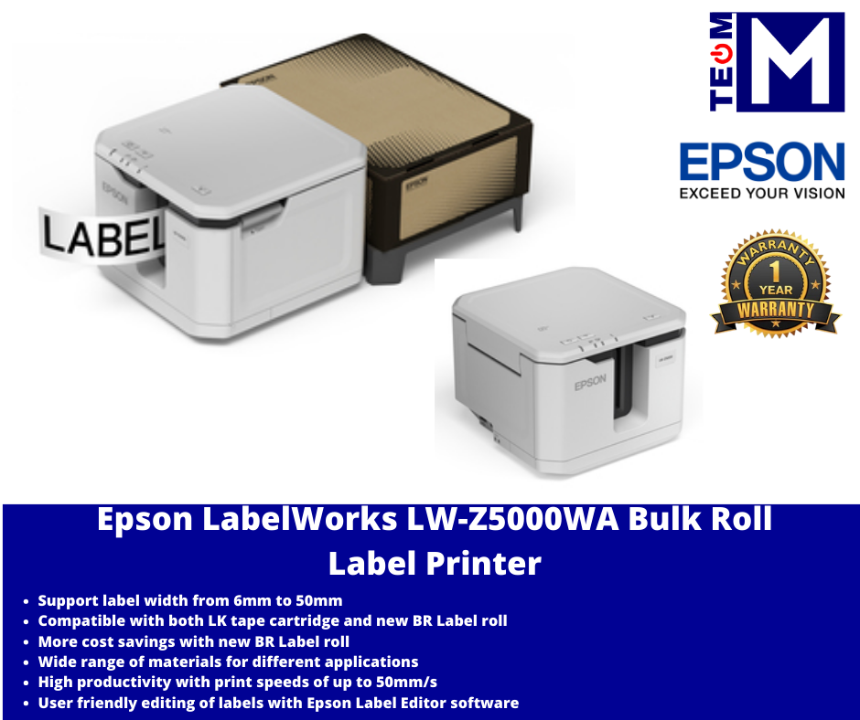 Epson LW-Z5000WA LabelWorks Bulk Roll Label Printer